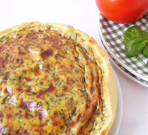 Rustic Vegetarian Spinach Tart | 2pots2cook
